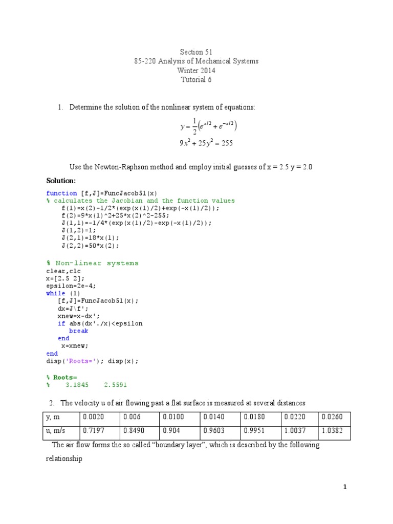 Tutorial 6 Solution | Download Free PDF | Boundary Layer | Eigenvalues And Eigenvectors
