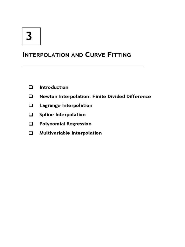 Chapter 3 | PDF | Interpolation | Spline (Mathematics)