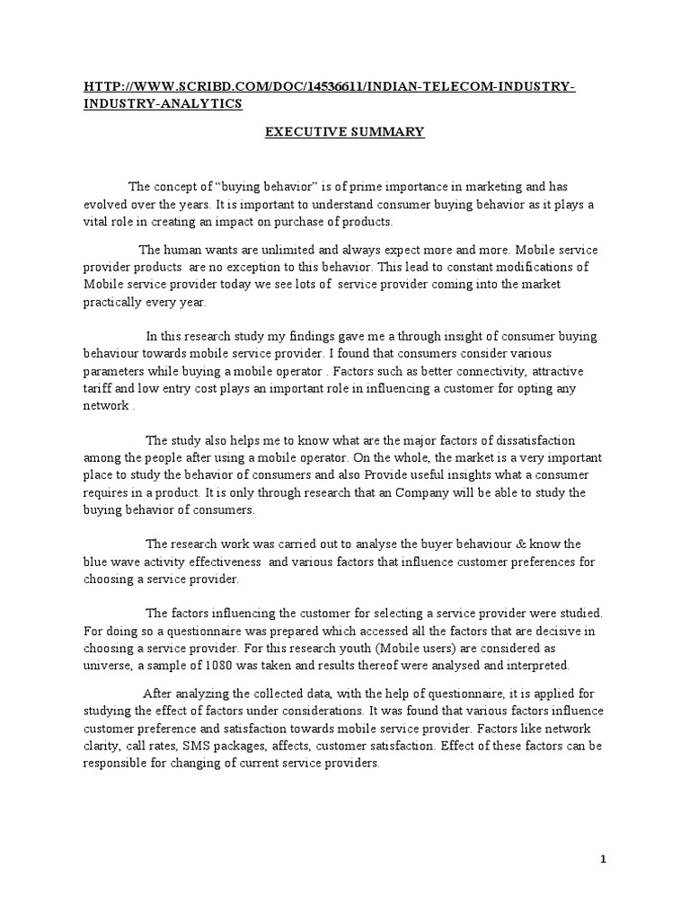 Consumer Behavior in Telecom Choices | PDF | Consumer Behaviour | Behavior