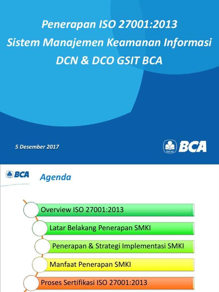 Strategi Implementasi ISO 27001 di GSIT BCA | PDF | Bisnis | Seni