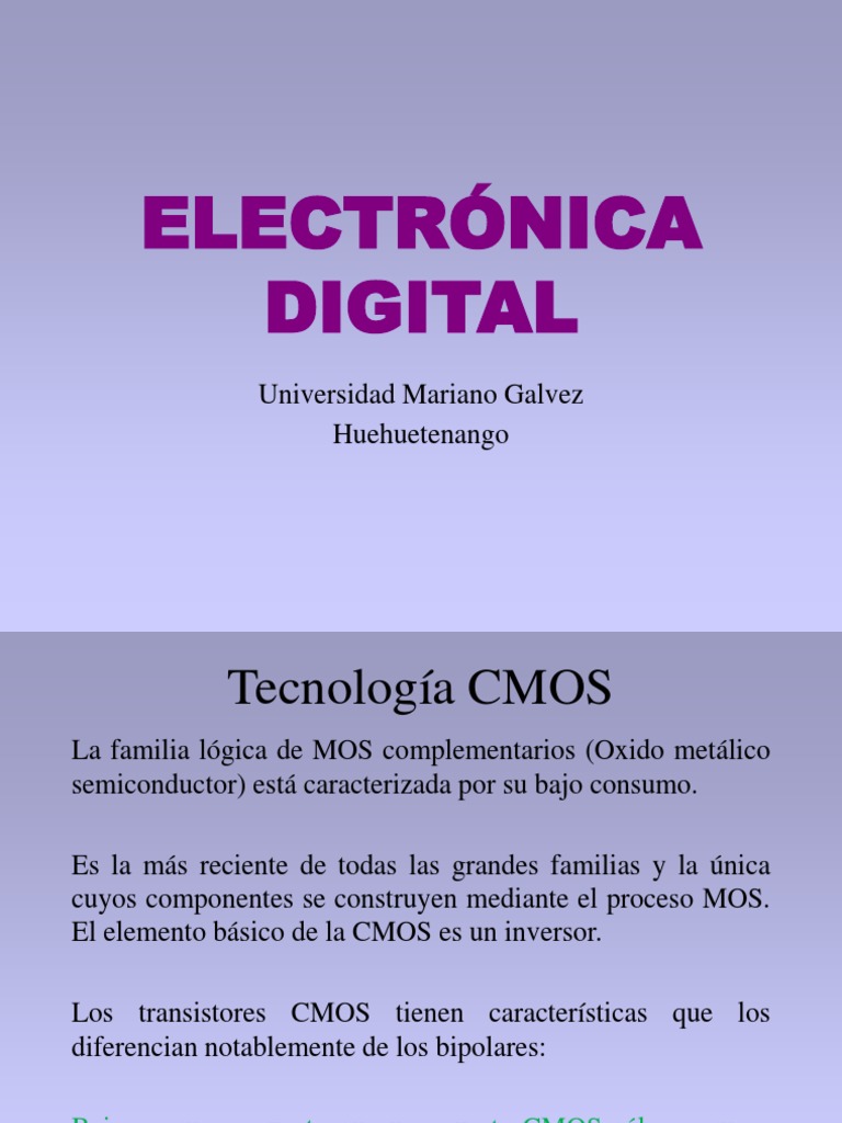 Electrónica Digital CMOS | PDF | Cmos | Circuitos electrónicos
