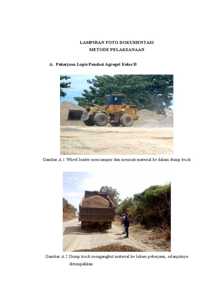 Lampiran Foto Dokumentasi Metode Pelaksanaan | PDF