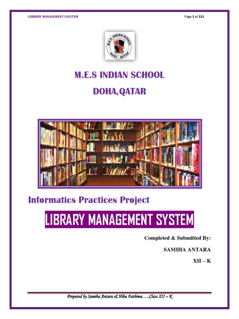 IP Project Library Management System PDF | PDF | My Sql | Java ...