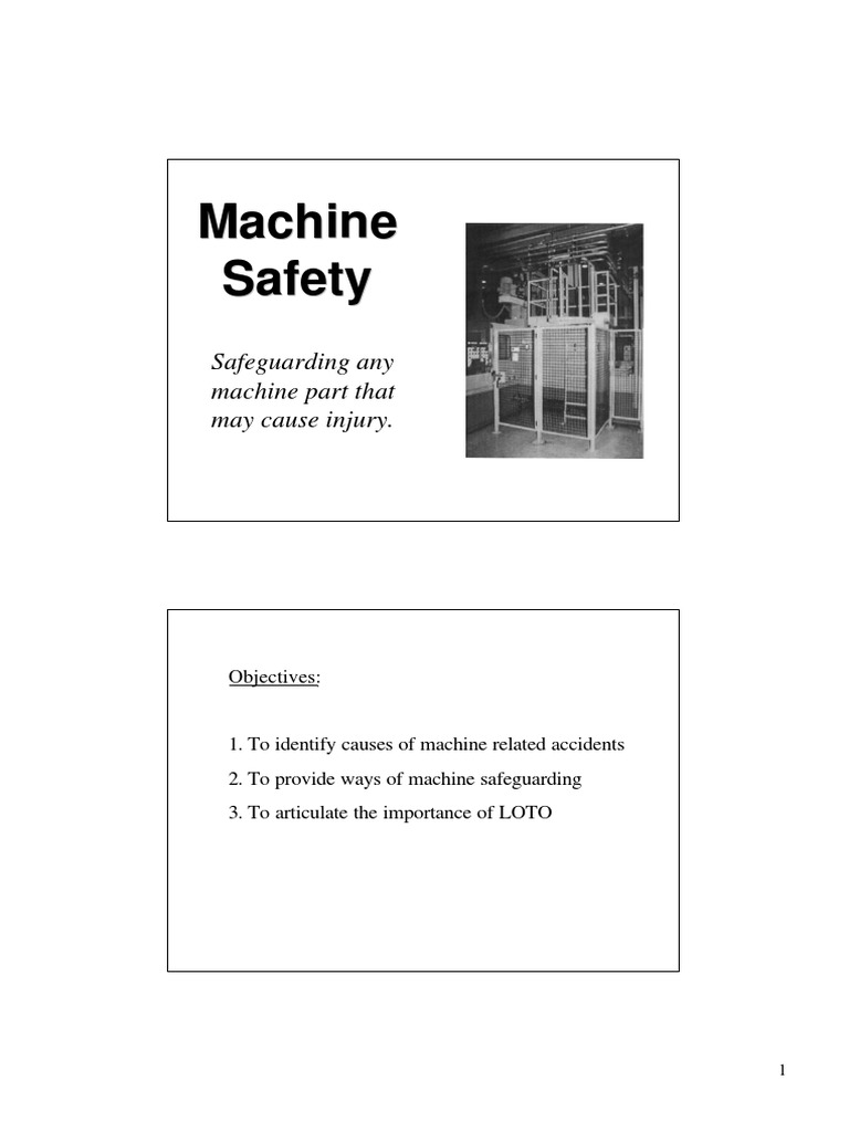 7 - Machine Safety PDF | PDF | Machines | Mechanical Engineering