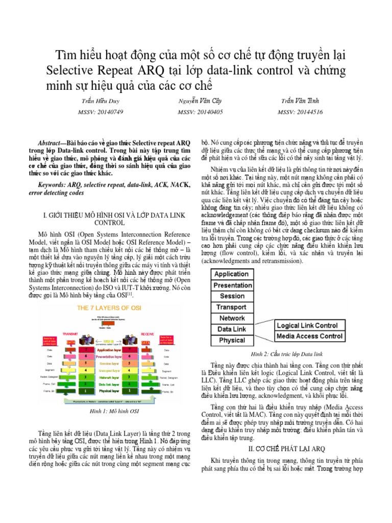 Tìm hiểu hoạt động của một số cơ chế tự động truyền lại Selective ...