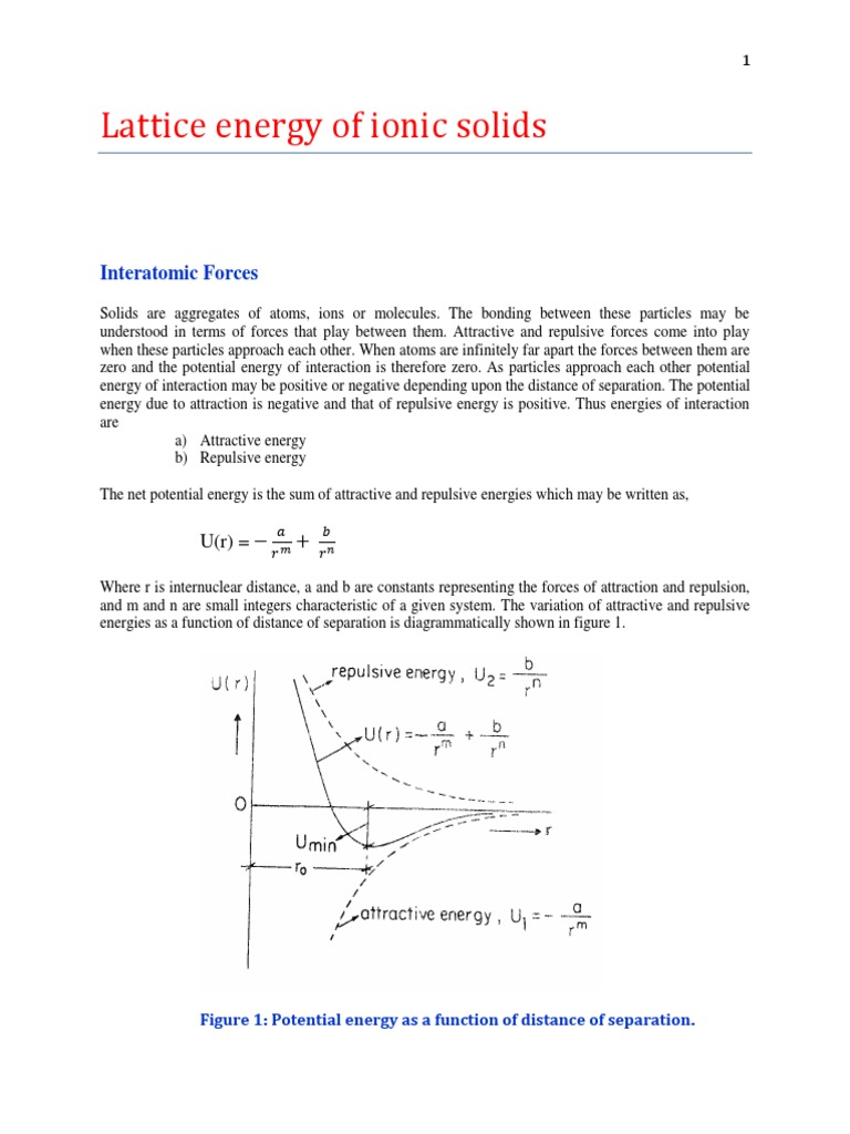 Lattice Energies | PDF | Ionic Bonding | Chemical Bond