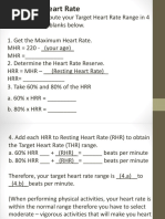 RHR I II III IV V: Chester Step Test Data Record Sheet | PDF