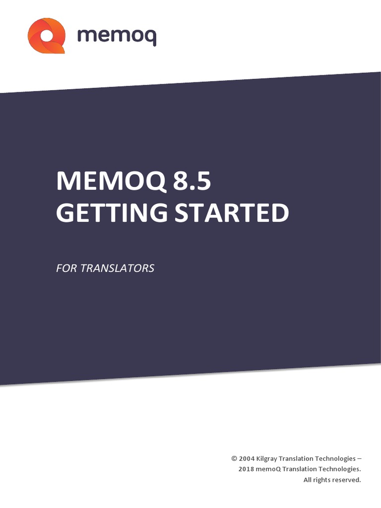 MEMOQ 8.5 Getting Started: For Translators | PDF | Microsoft Word | Icon (Computing)
