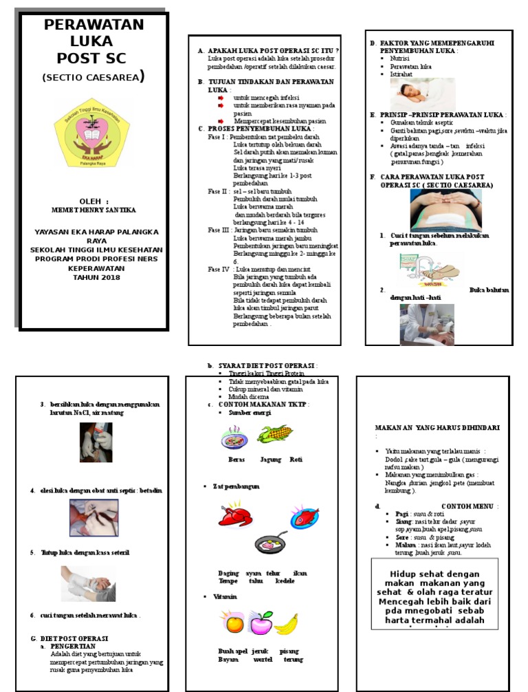 Perawatan Luka Post Operasi SC | PDF