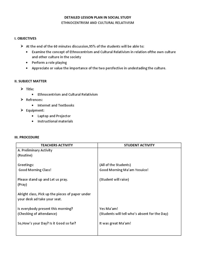 Detailed Lesson Plan in Social Study Ivy | PDF | Critical Theory ...