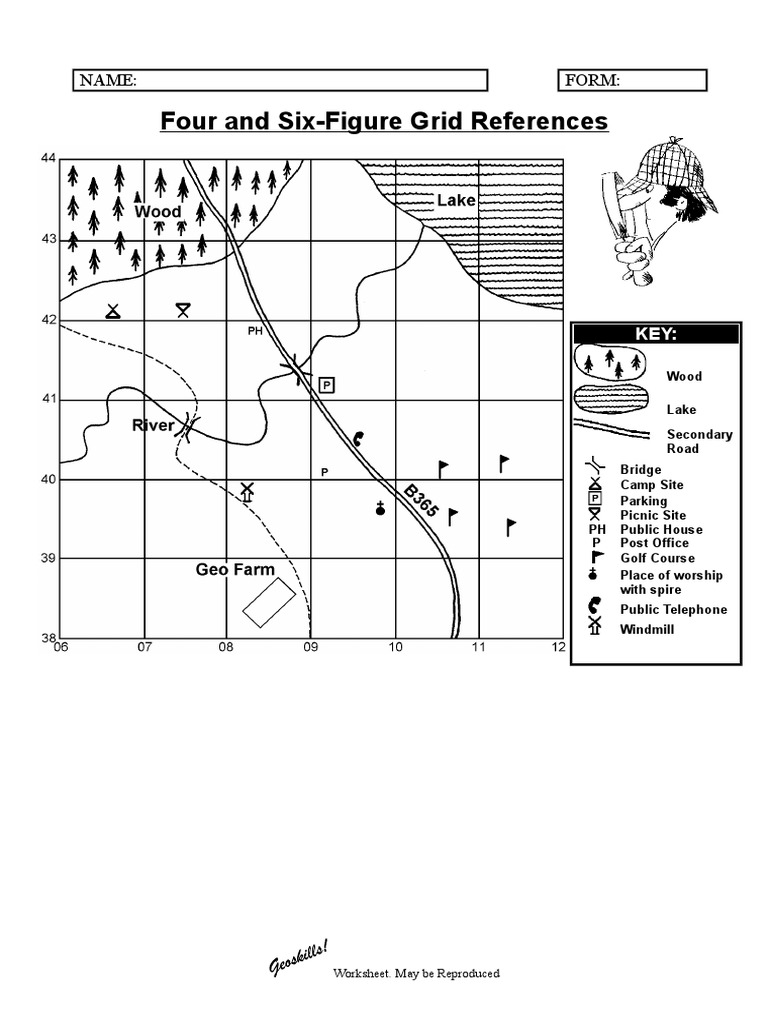 Four-And-six Figure Grid References Worksheet | PDF