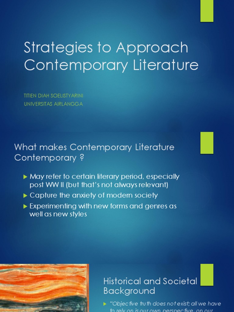 Strategies in Contemporary Literature | PDF | Genre | Translations