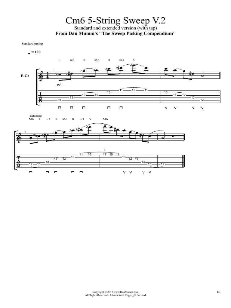 Cm6 5-String Sweep V2 | PDF