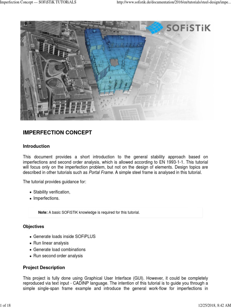 Imperfection Concept - SOFiSTiK TUTORiALS | Download Free PDF | Buckling | Linearity