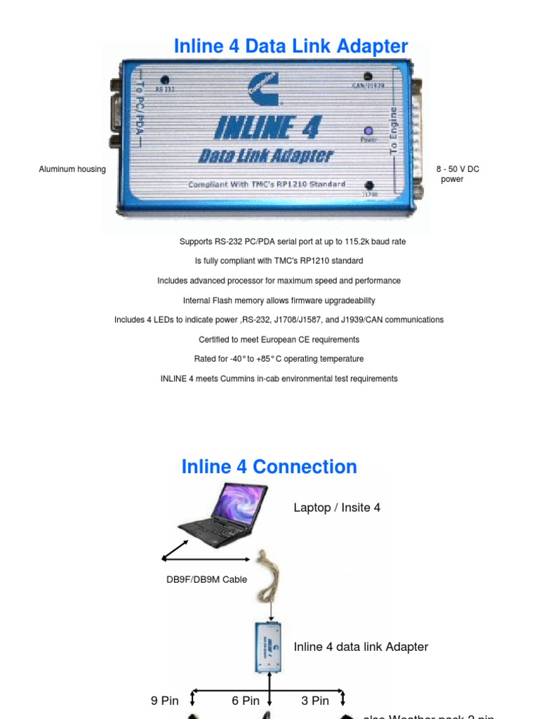 Inline 4 Data Link Adapter | PDF