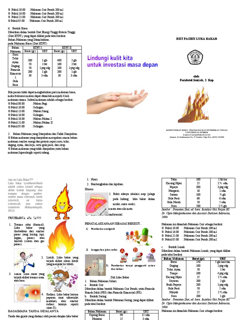 Leaflet Diit Luka Bakar | PDF