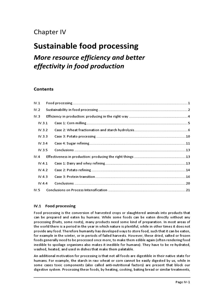 FPE-31806 Jan 2019 Chapter 4 Sustainable Food Processing v2 | PDF ...