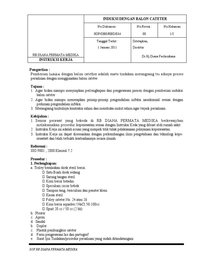 Induksi Dengan Balon Kateter | PDF