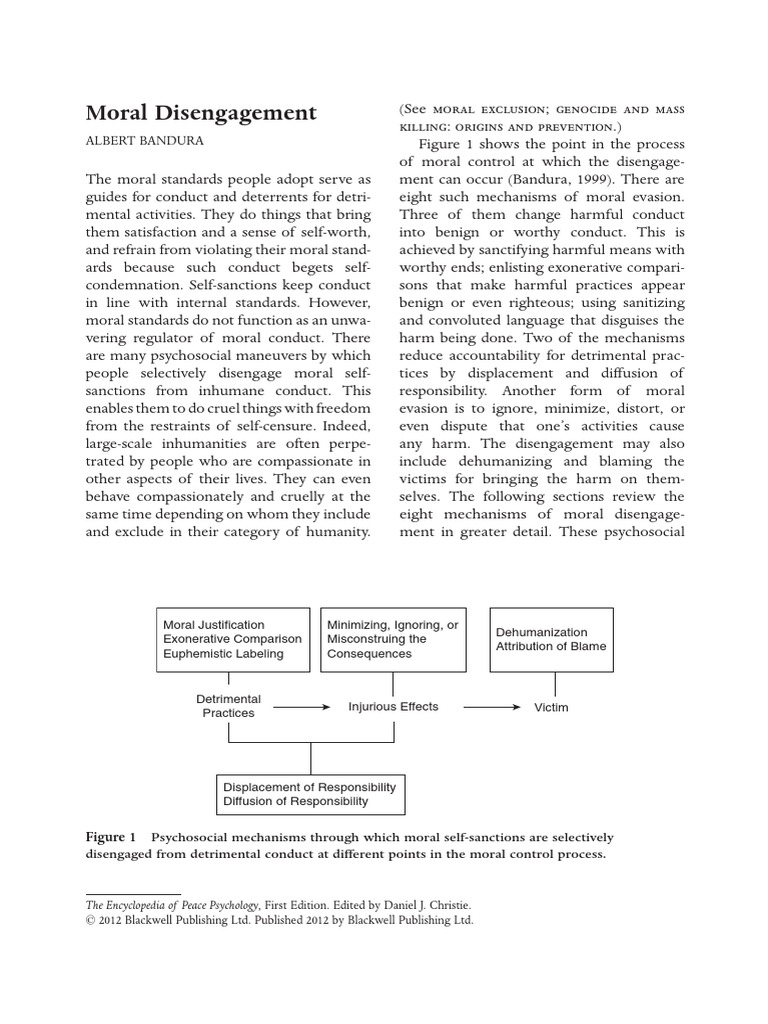Moral Disengagement | PDF | Social Psychology | Social Institutions