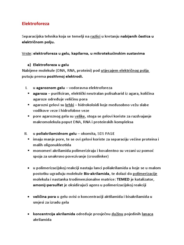 Elektroforeza | PDF
