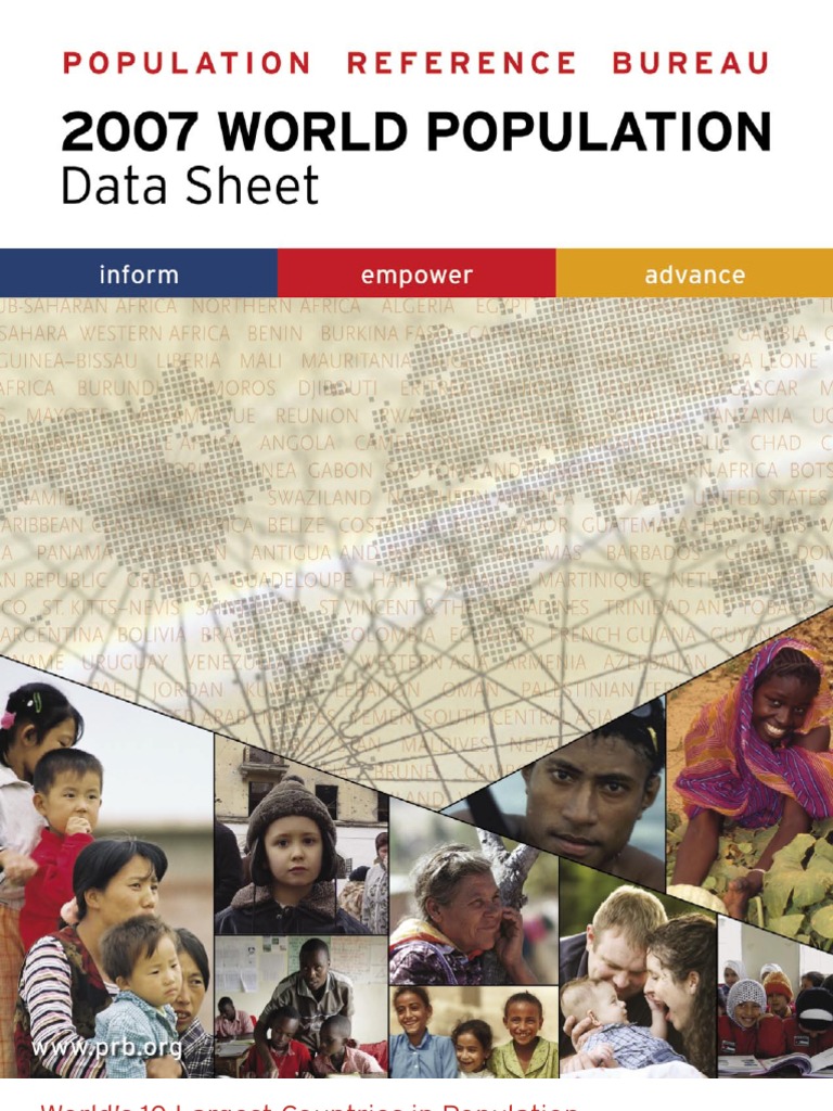 World Population Datasheet 2007 | PDF