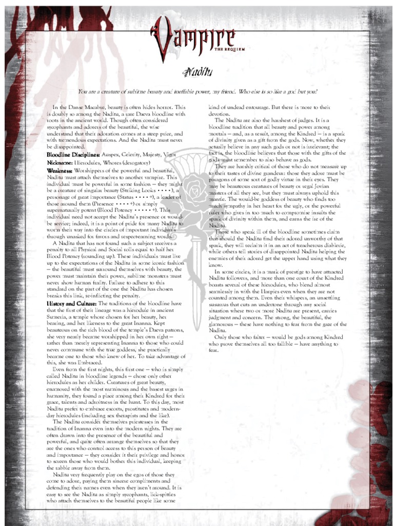 Naditu (Official Daeva Bloodline) | PDF