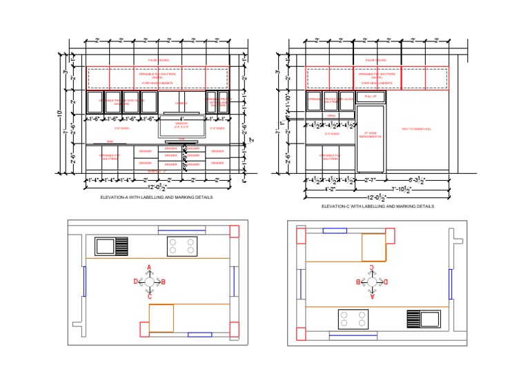 Kitchen Cabinet Section Detail