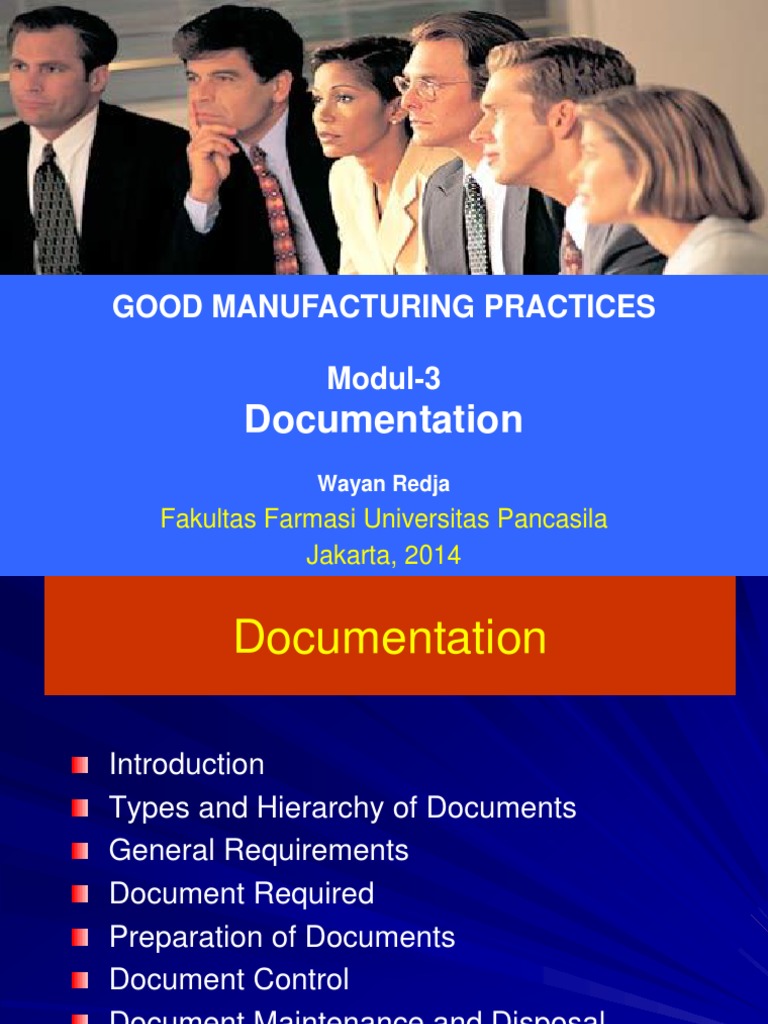 Documentation: Good Manufacturing Practices Modul-3 | PDF ...