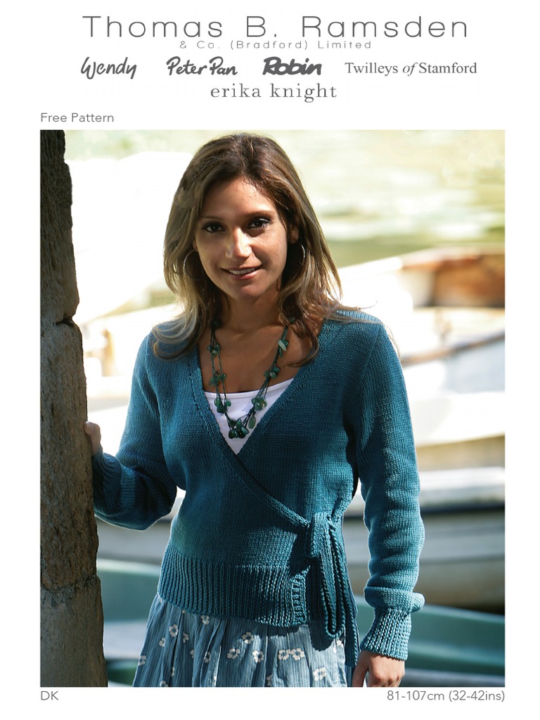 FREE Cross Over Cardi | PDF | Knitting | Inch