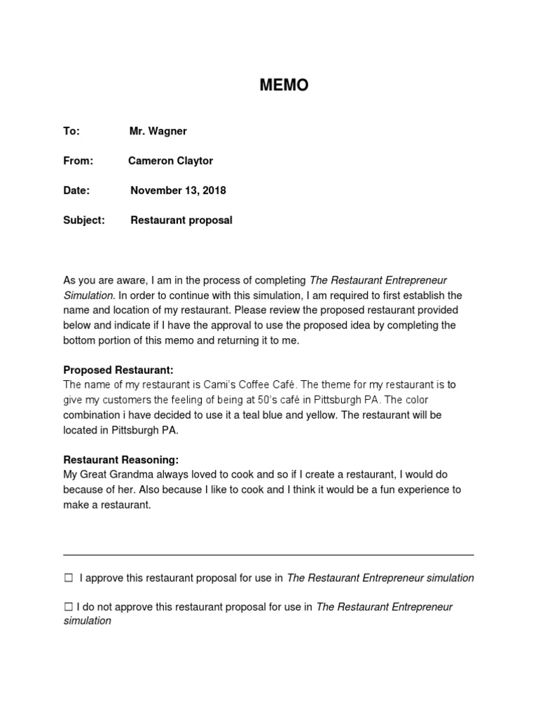 Memo 2 | PDF