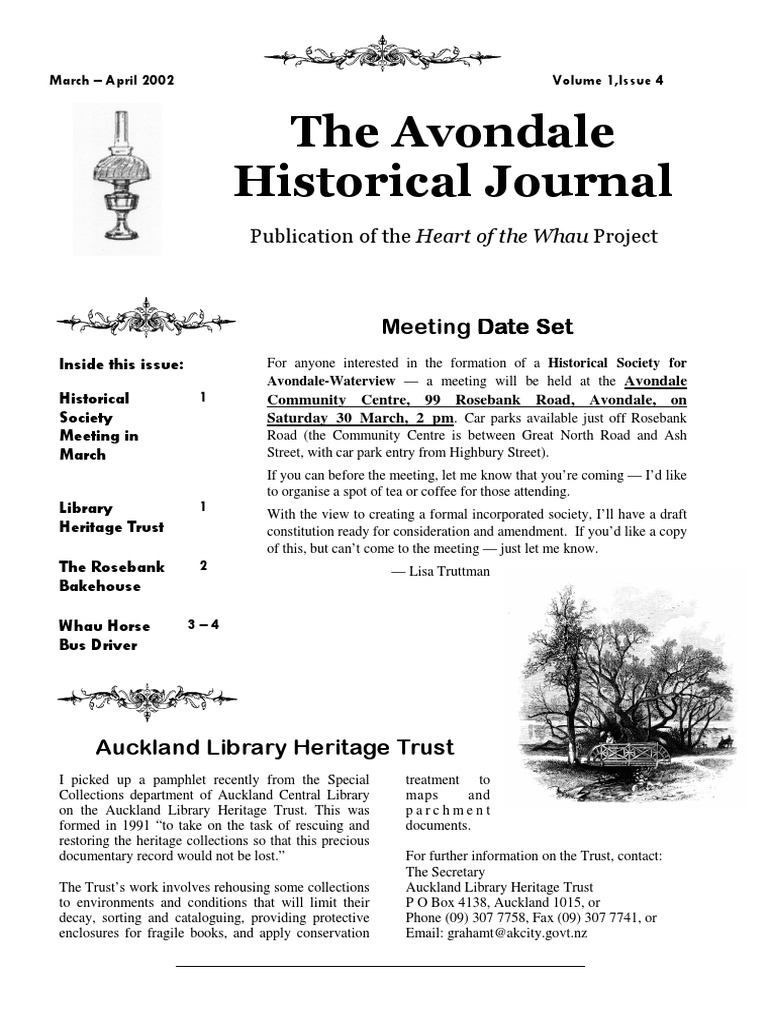Avondale Historical Journal Vol. 1 Issue 4 | PDF | Land Transport ...