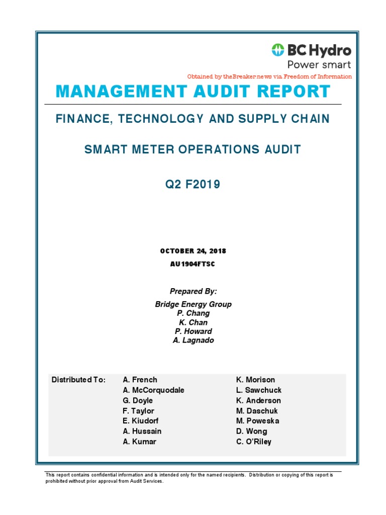 Smo Management Audit Report Q2f19-Foi | PDF | Computer Security | Security