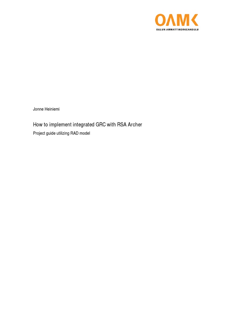 GRC - Rsa Archer | PDF