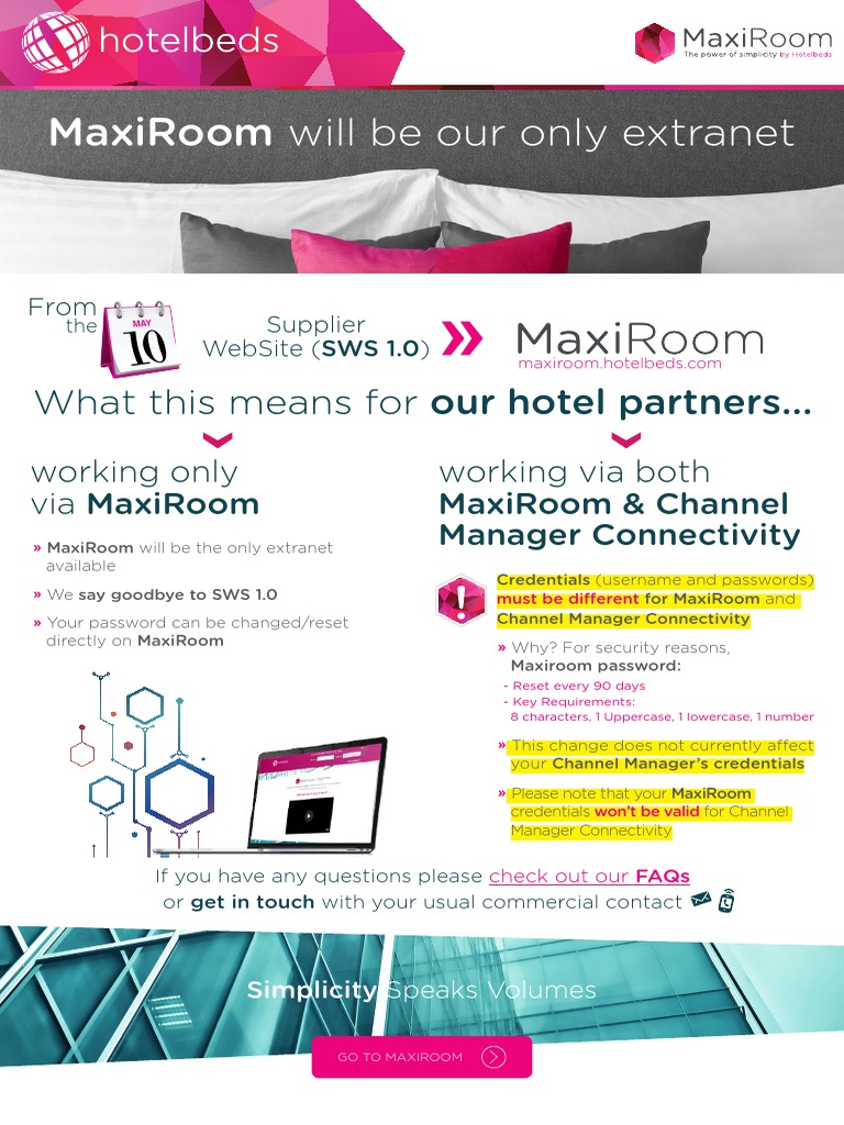 MaxiRoom Extranet Password Guidelines | PDF | Credential | Password