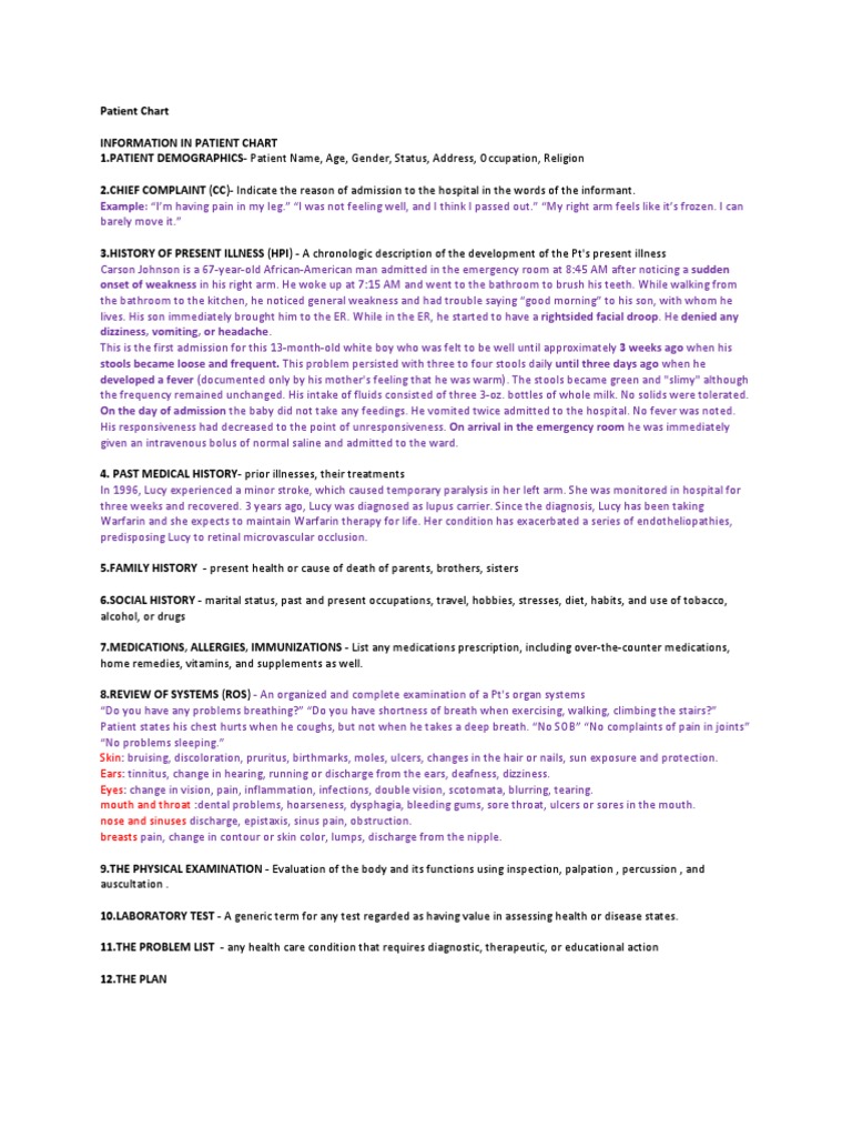 Patient Chart | PDF | Physical Examination | Emergency Department