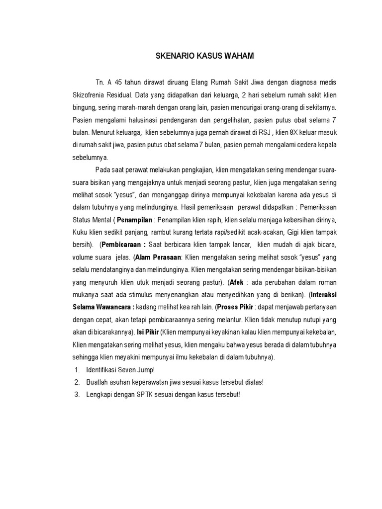 Skenario Kasus Tutorial Ii PDF | PDF