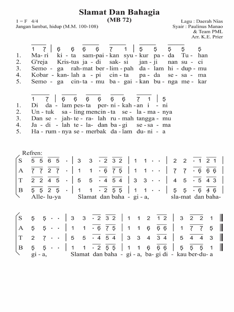 MB-72 Slamat Dan Bahagia | PDF