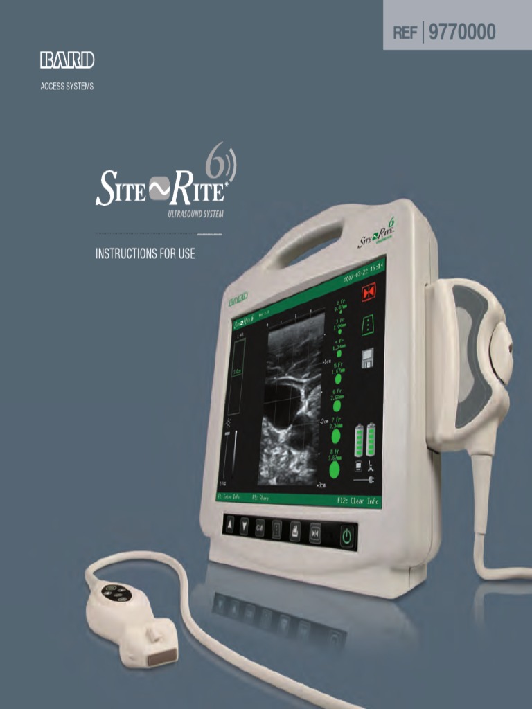 Site Rite | PDF | Medical Ultrasound | Electrical Connector