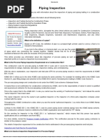 Visual Inspection Checklist For Piping Systems: Connected Mechanical ...