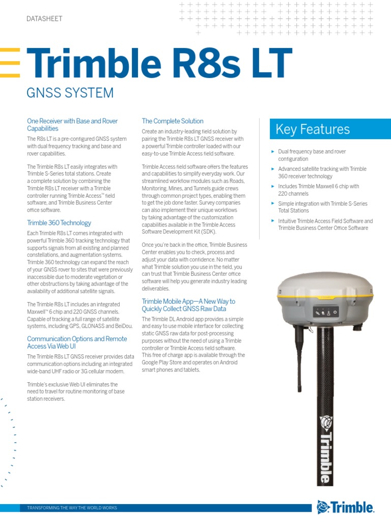 Spesifikasi Trimble R8s LT | PDF | General Packet Radio Service | Radio