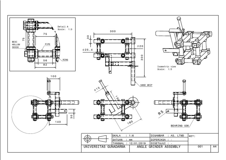 Angle Grinder Stand Assembly Draw | PDF
