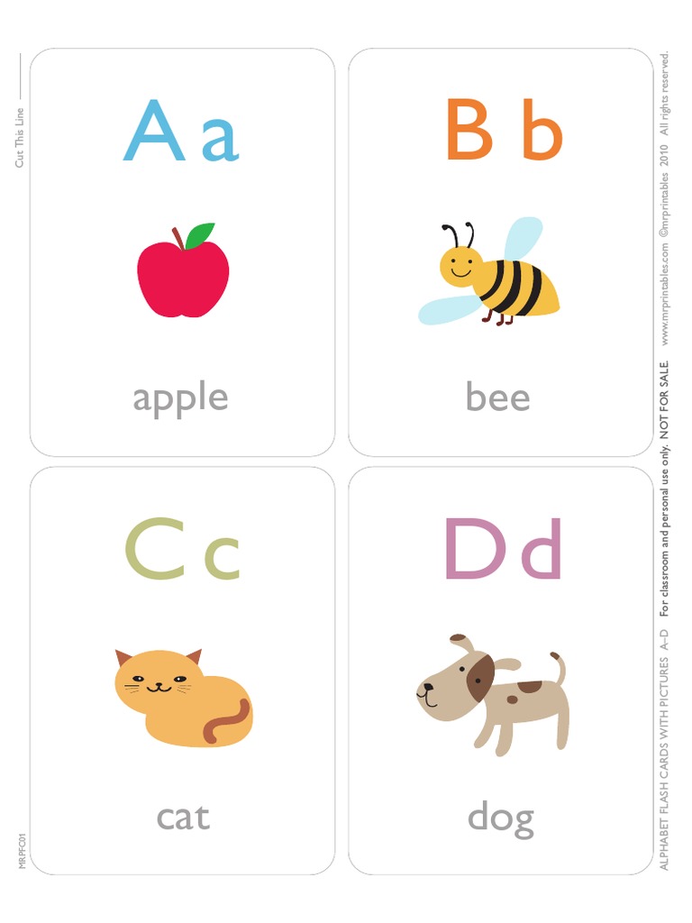 Mrprintables Alphabet Flashcards English Ver1 A4 | PDF | Languages ...