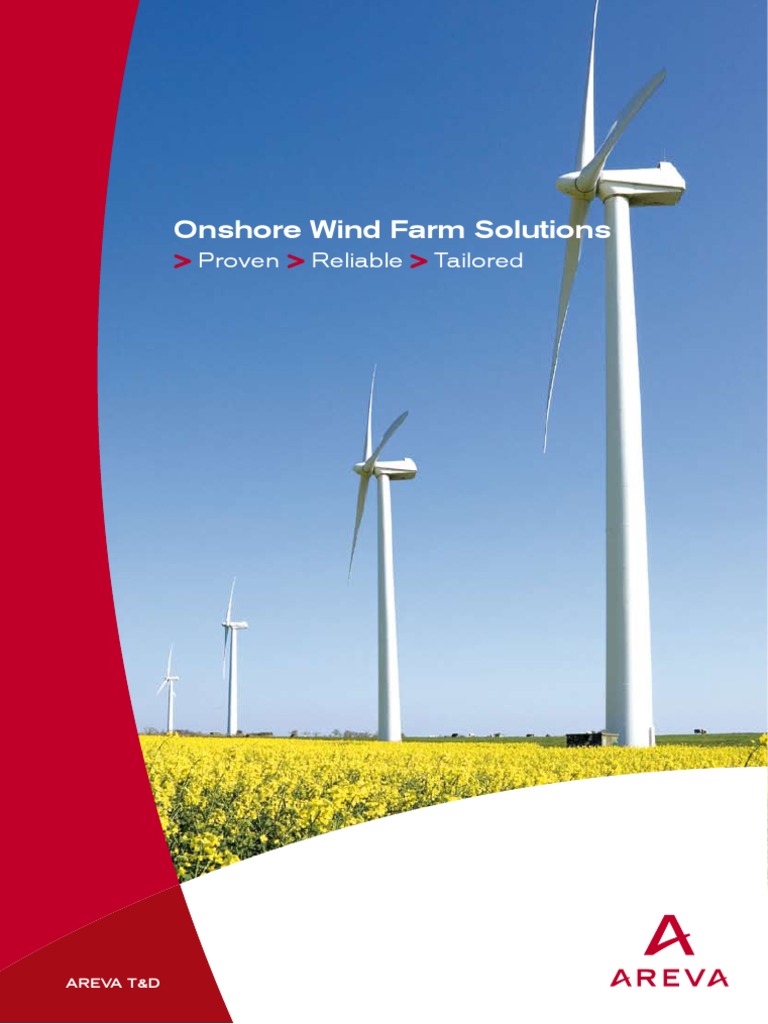 On Shore Wind Farm Brochure | Wind Power | Electrical Substation | Free ...