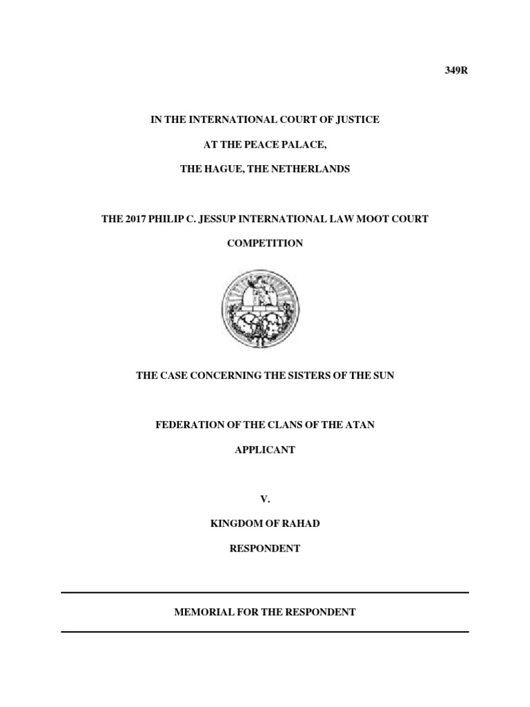 Sample Memorial ICJ | PDF | Human Rights | Environmental Impact Assessment
