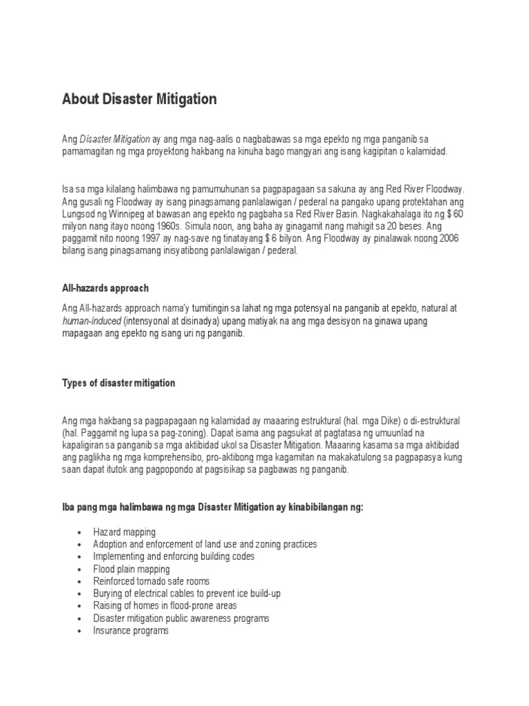 About Disaster Mitigation | PDF