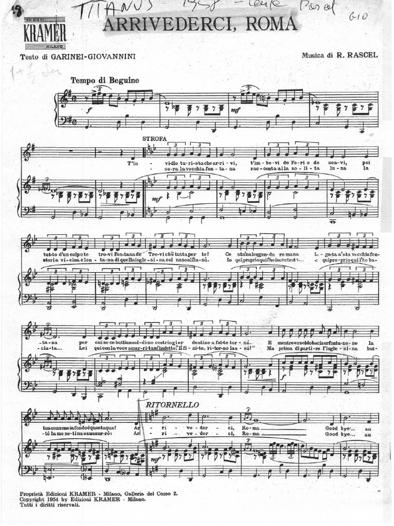 Arrivederci Roma | PDF