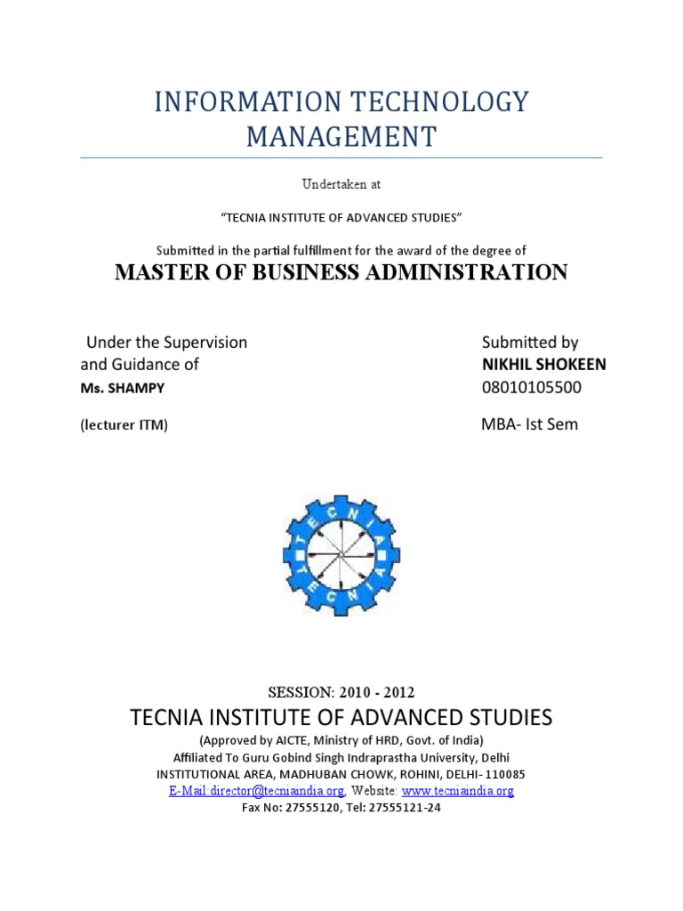 Information Technology Management Pdf