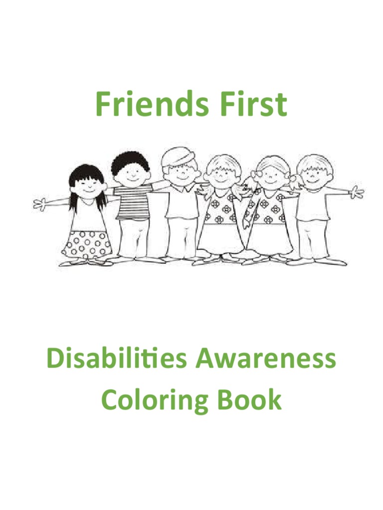 Friends First: Disabilities Awareness Coloring Book | PDF