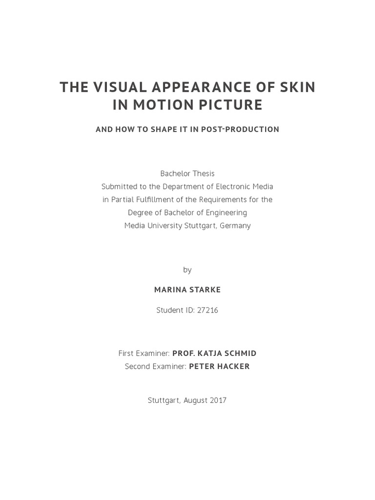 Visual Appearance of Skin | PDF