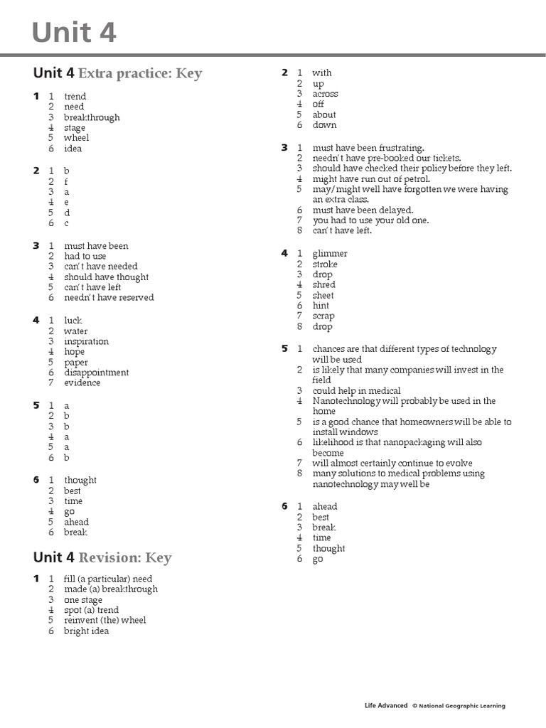 Adv Unit4 Answerkey PDF | PDF | Museum